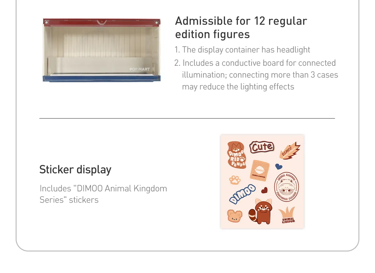 DIMOO Animal Kingdom Series-Luminous Display Container - POP MART ...