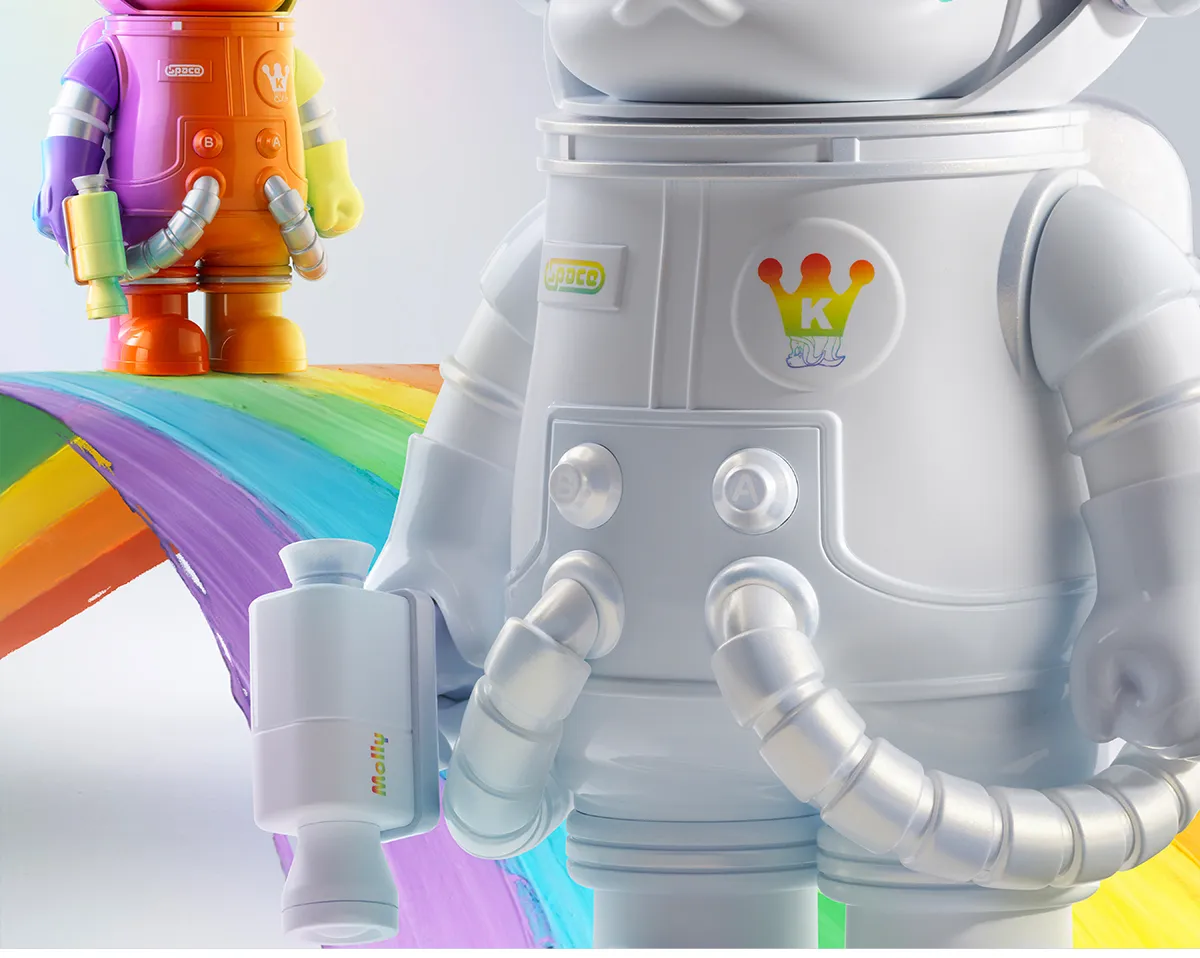 MEGA SPACE MOLLY 400% Rainbow - POP MART (United Kingdom)